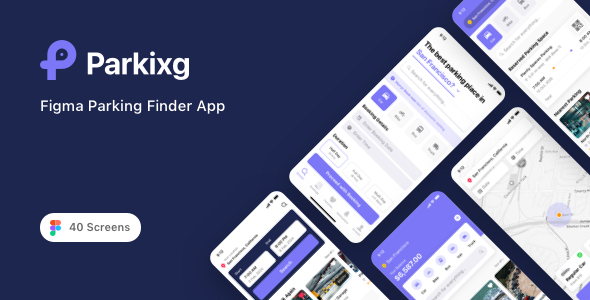 Parkixg - Figma Parking Finder App by arthgoods | ThemeForest
